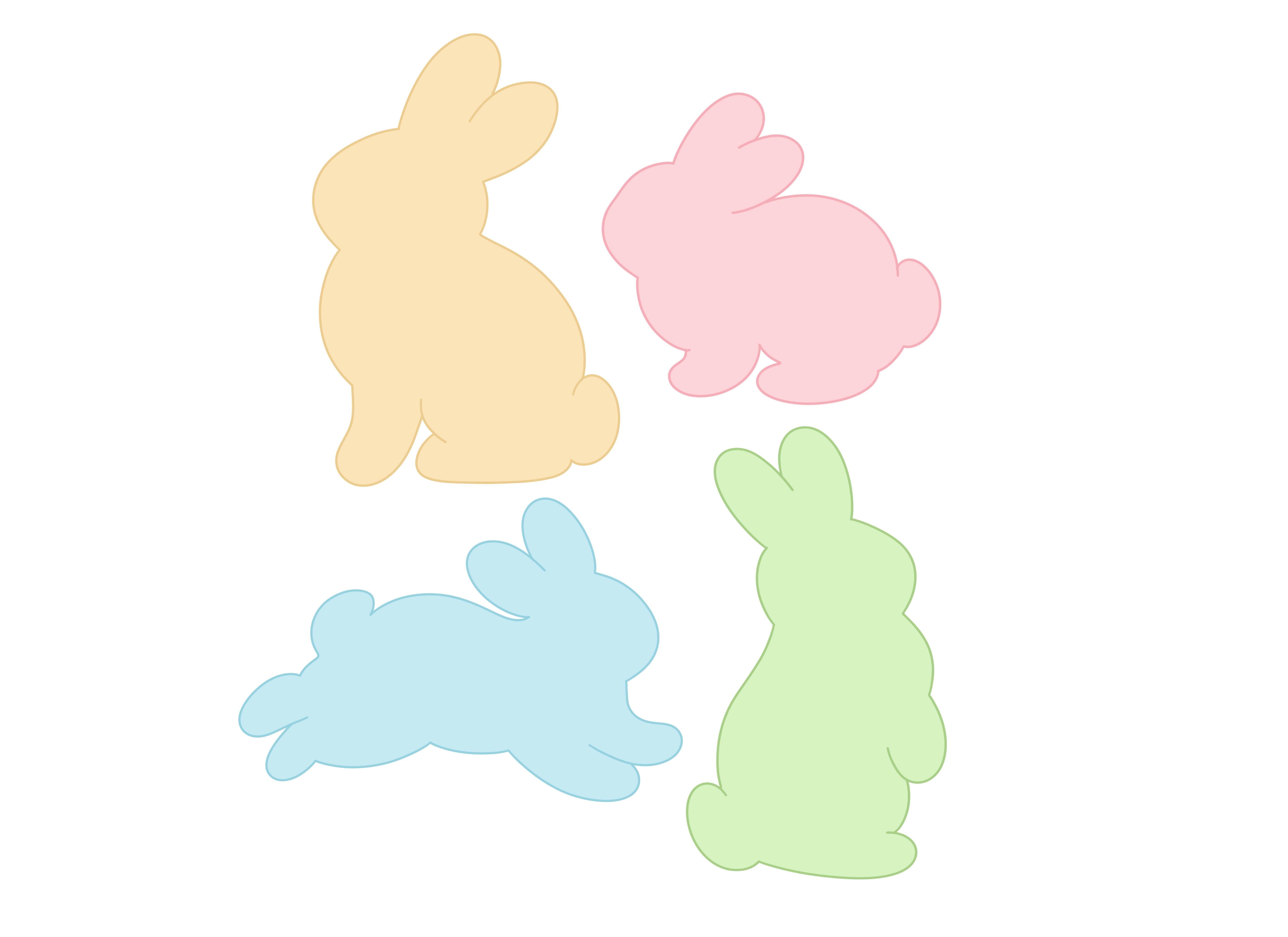 Bunny Silhouette Collection Cookie Cutters – Maisonscustomcutters