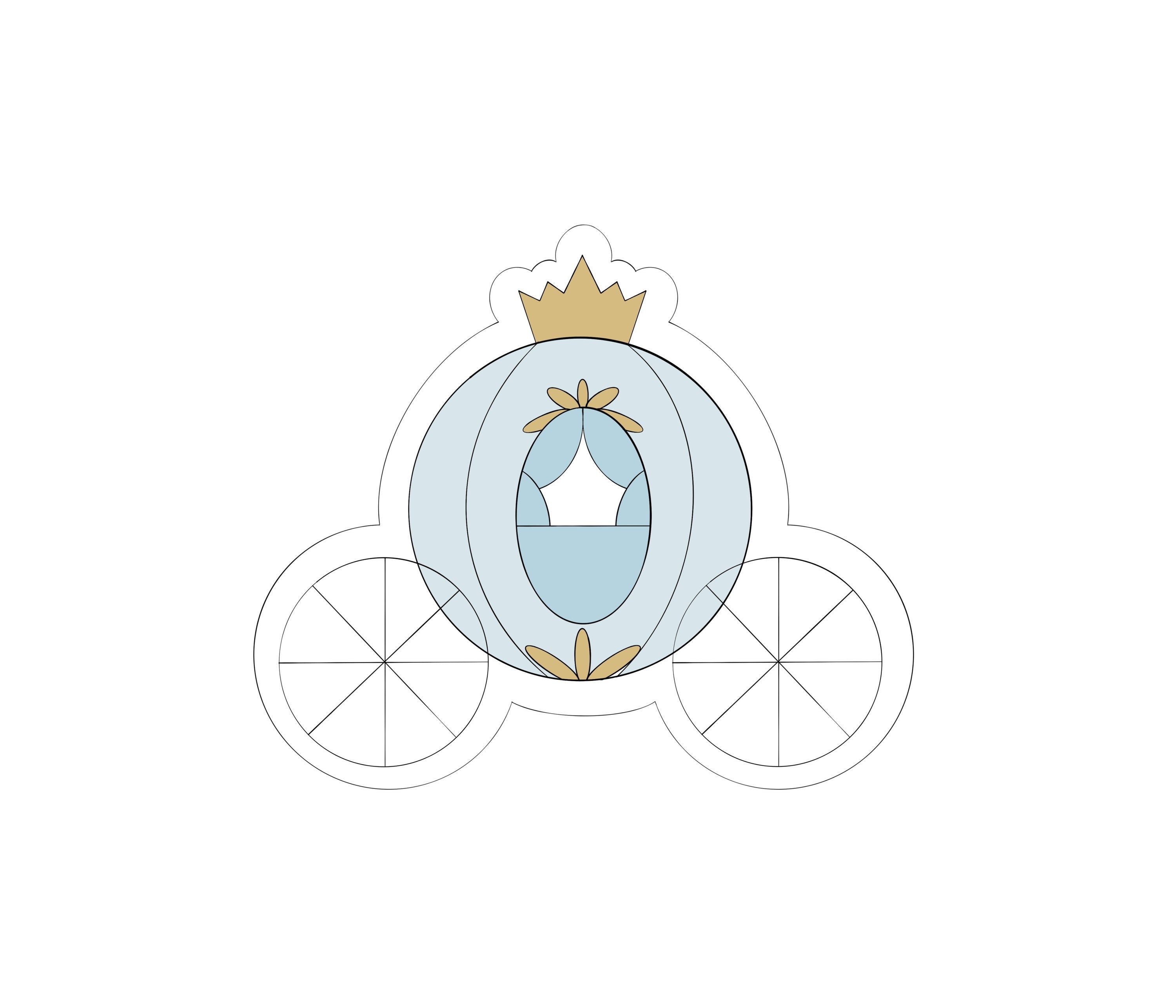 Princess Chariot Cookie Cutter – Maisonscustomcutters