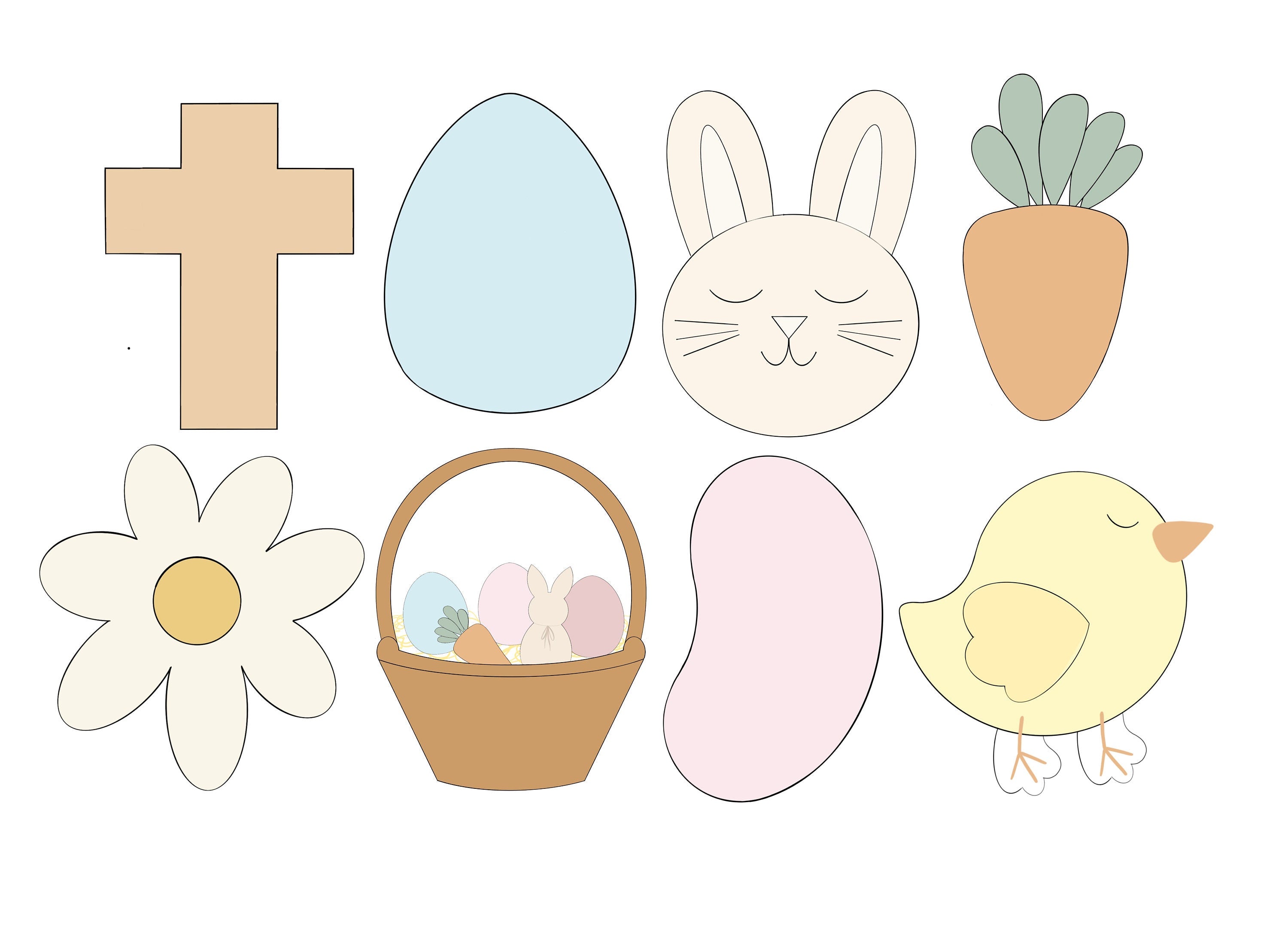 Easter Mini Cookie Cutters – Maisonscustomcutters