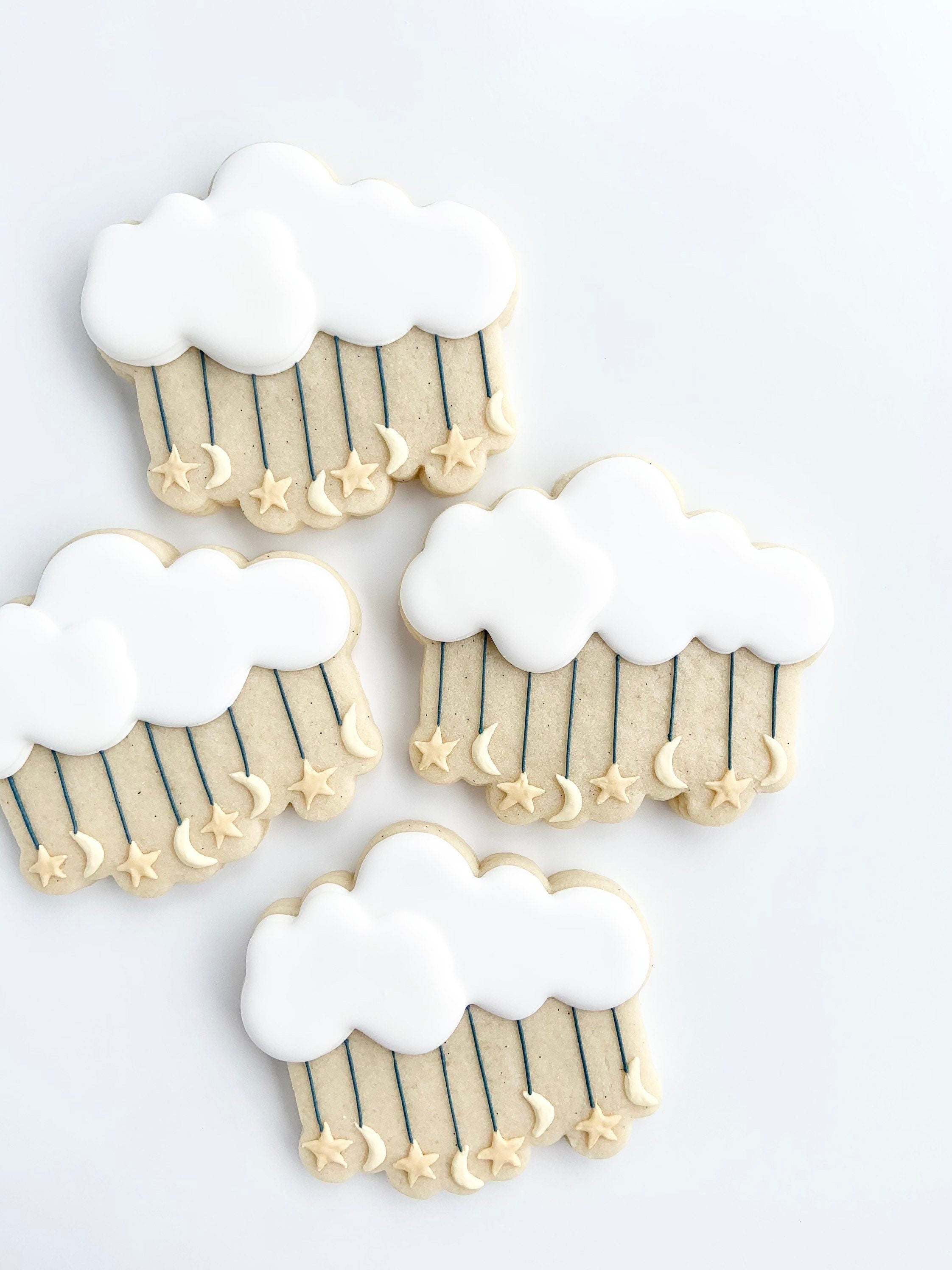 Cloud or Cloud with Rain Cookie Cutter – Maisonscustomcutters